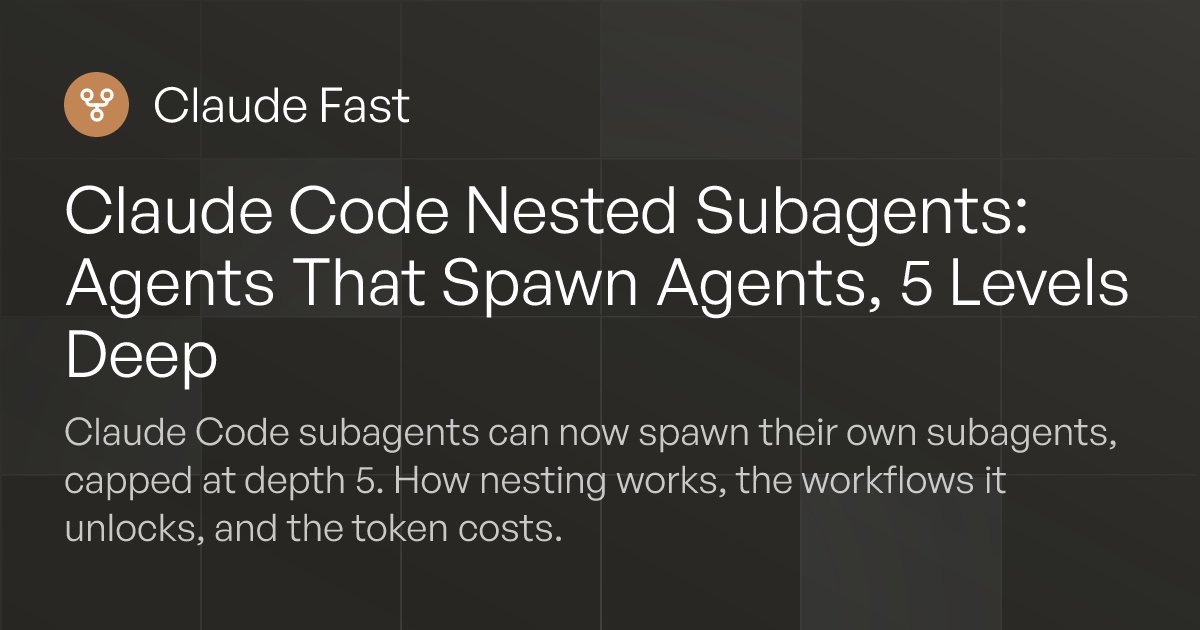 Claude Code Nested Subagents: 5 Levels Deep