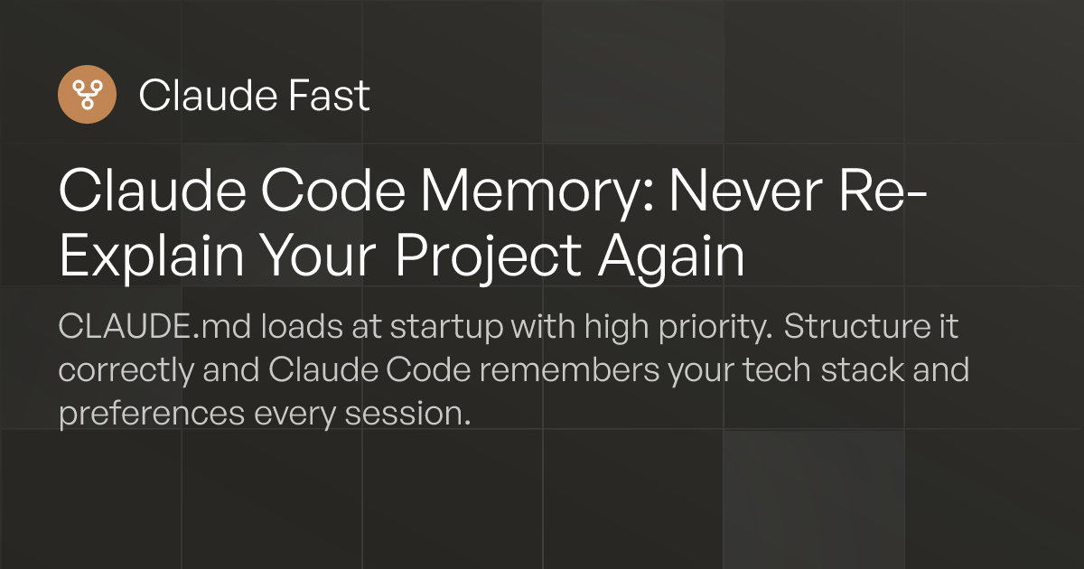 Claude Code Memory: End Repetitive Context Setup